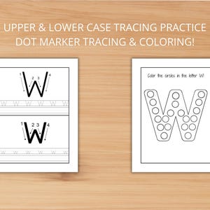 ABC Tracing, Letter W Practice, Letter Identification, Letter Matching ...