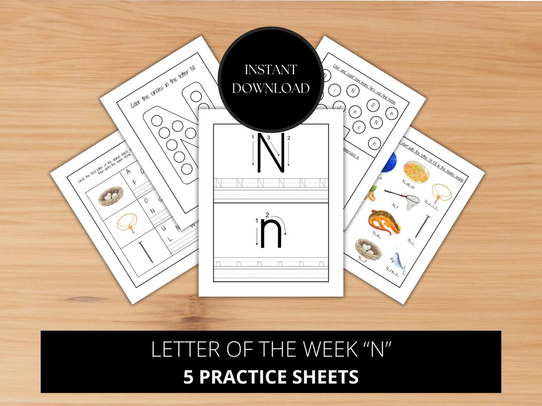 ABC Tracing, Letter N Practice, Letter Identification, Letter Matching ...