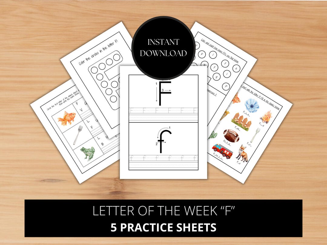 ABC Tracing, Letter F Practice, Letter Identification, Letter Matching ...
