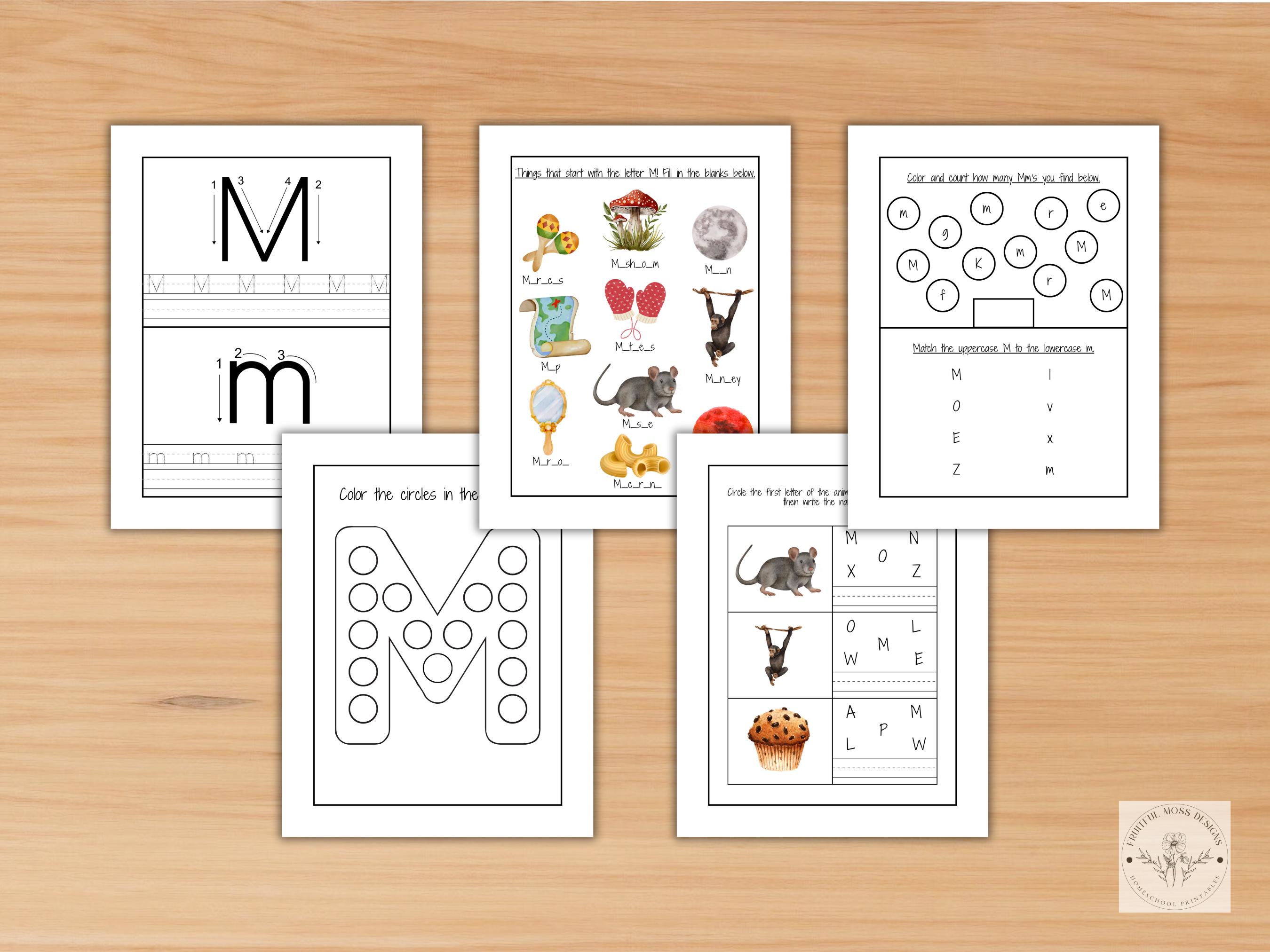 ABC Tracing, Letter M Practice, Letter Identification, Letter Matching ...