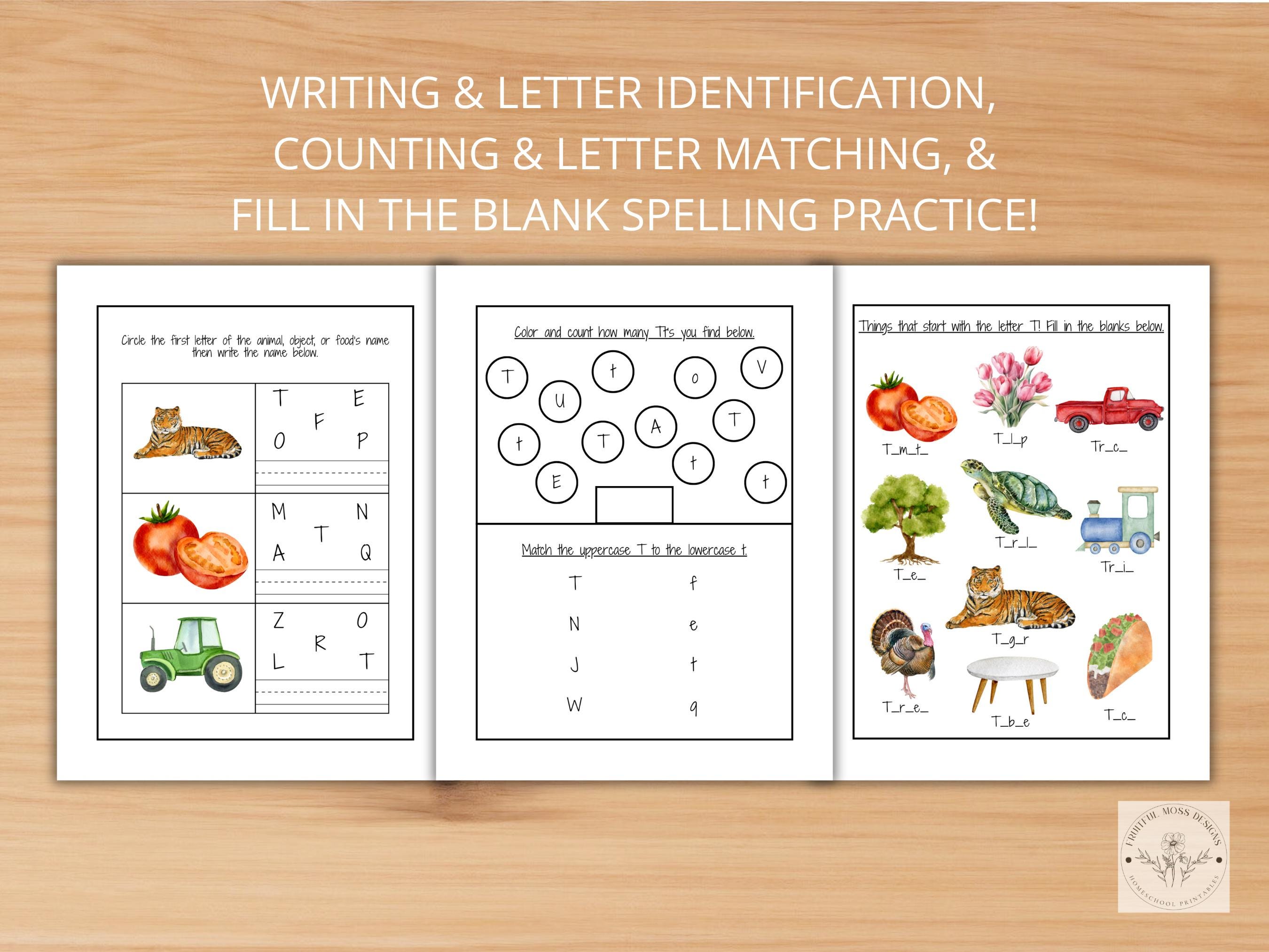 ABC Tracing, Letter T Practice, Letter Identification, Letter Matching ...