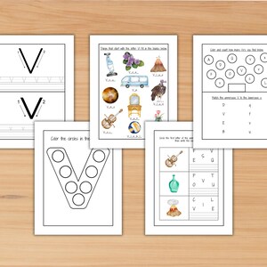 ABC Tracing, Letter V Practice, Letter Identification, Letter Matching ...