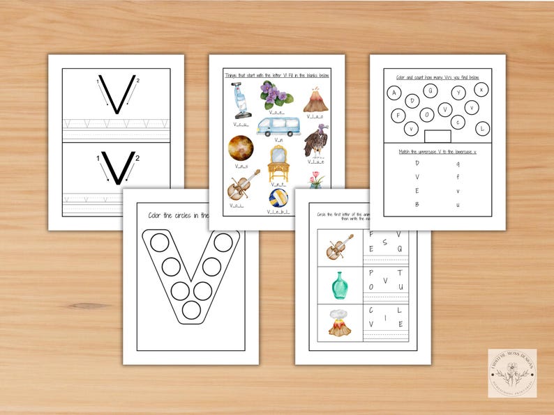 ABC Tracing, Letter V Practice, Letter Identification, Letter Matching ...