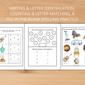 ABC Tracing, Letter V Practice, Letter Identification, Letter Matching ...