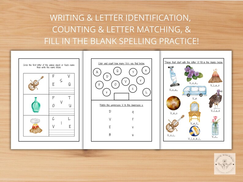 ABC Tracing, Letter V Practice, Letter Identification, Letter Matching ...
