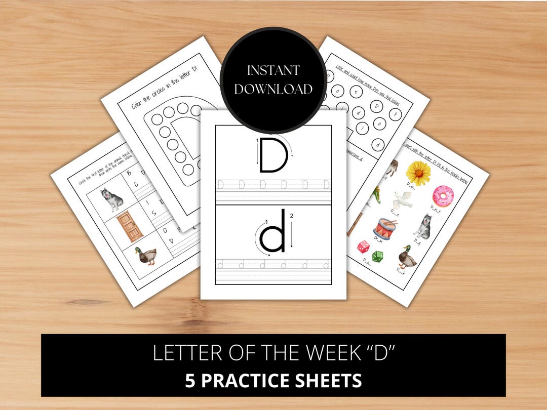 ABC Tracing, Letter D Practice, Letter Identification, Letter Matching ...