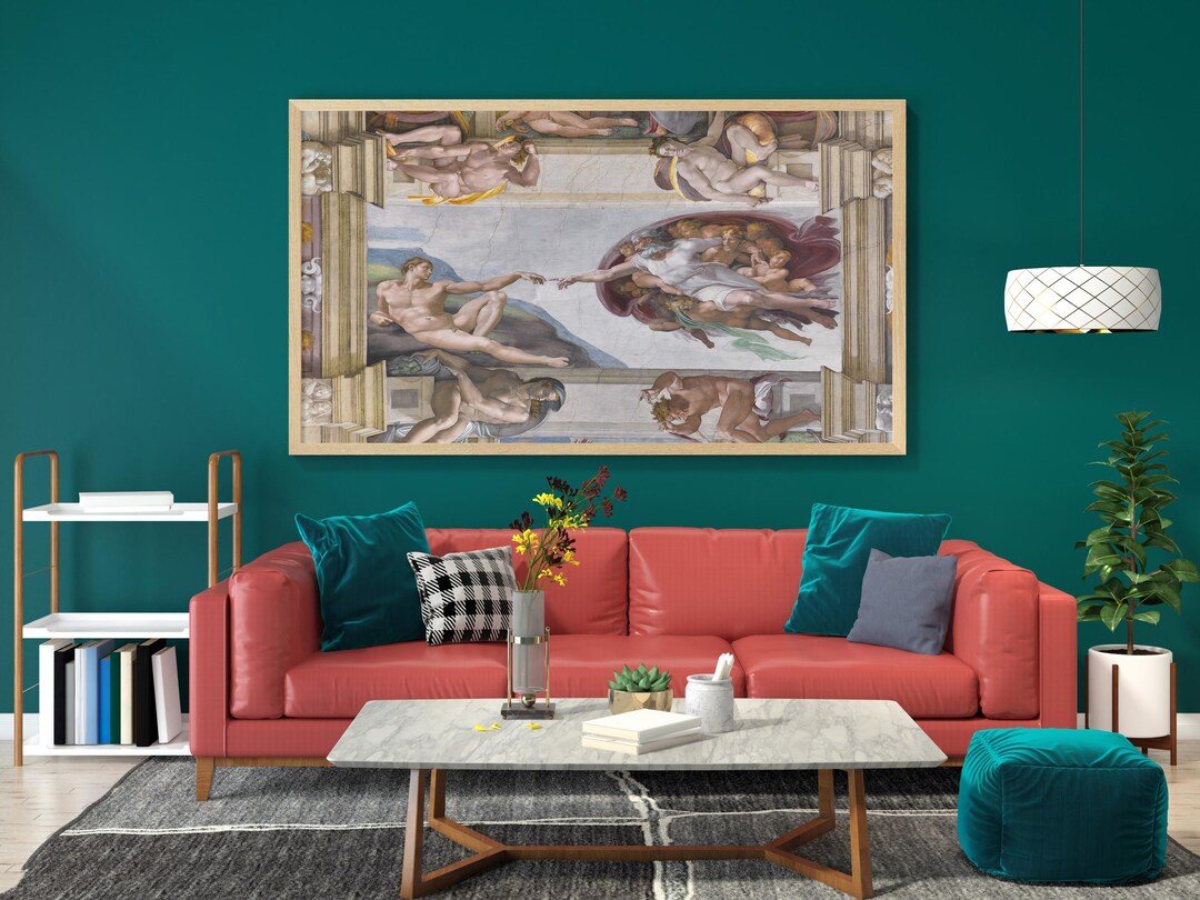 The Creation of Adam Canvas Decor - Etsy