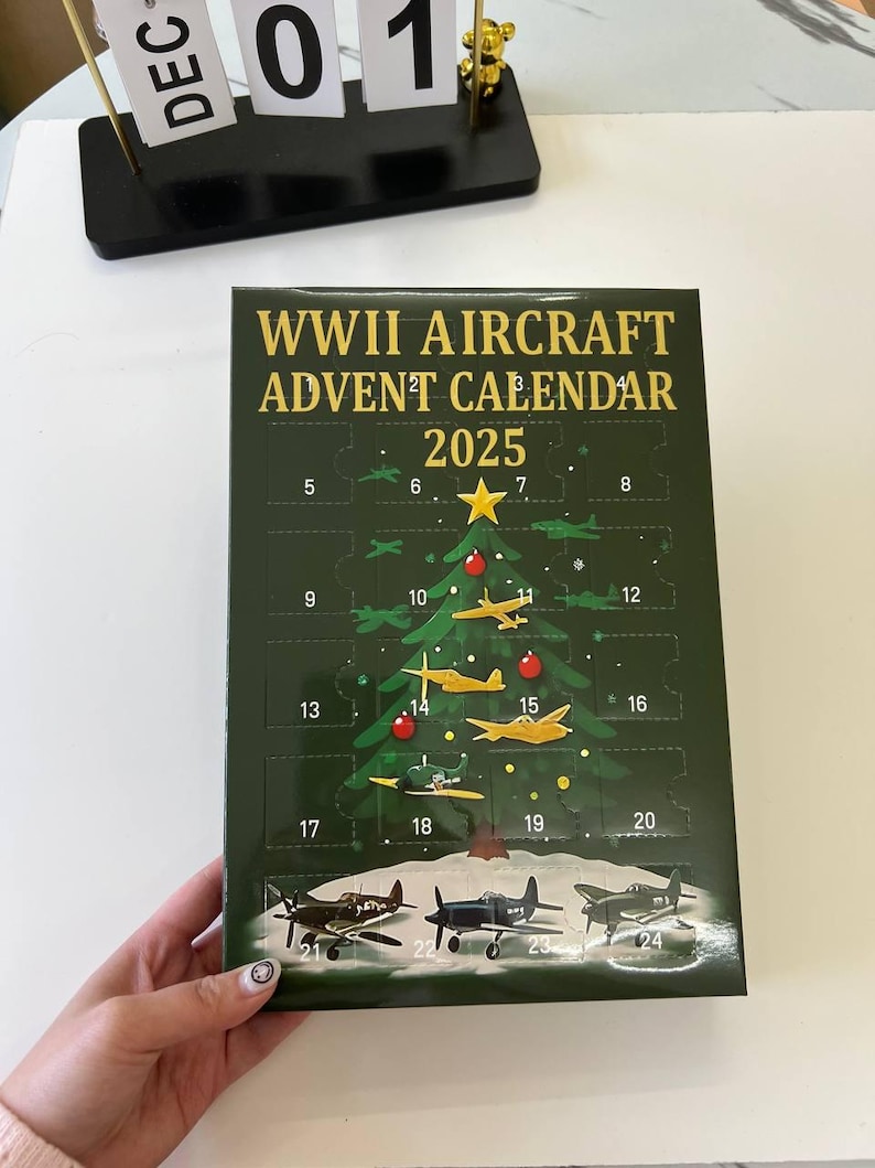 WWII Aircraft Advent Calendar 2025, 2D Acrylic Mini Warplane Set ...