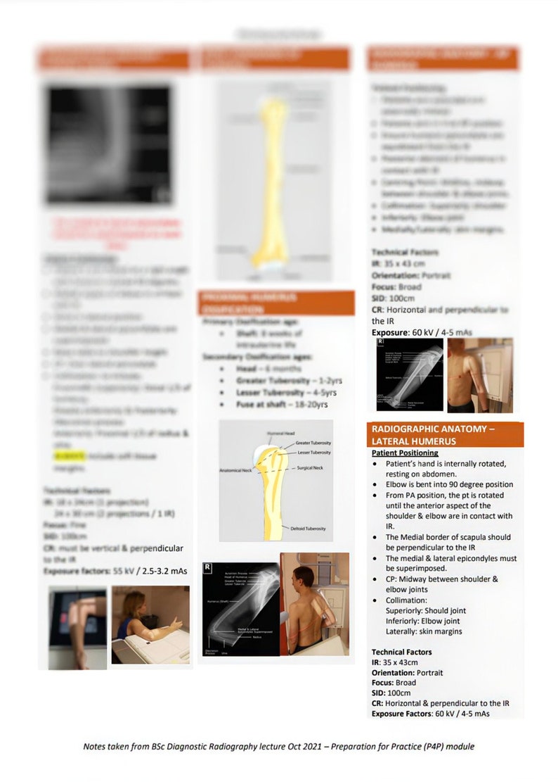 Elbow and Humerus - Anatomy, Positioning and Technique Notes for ...