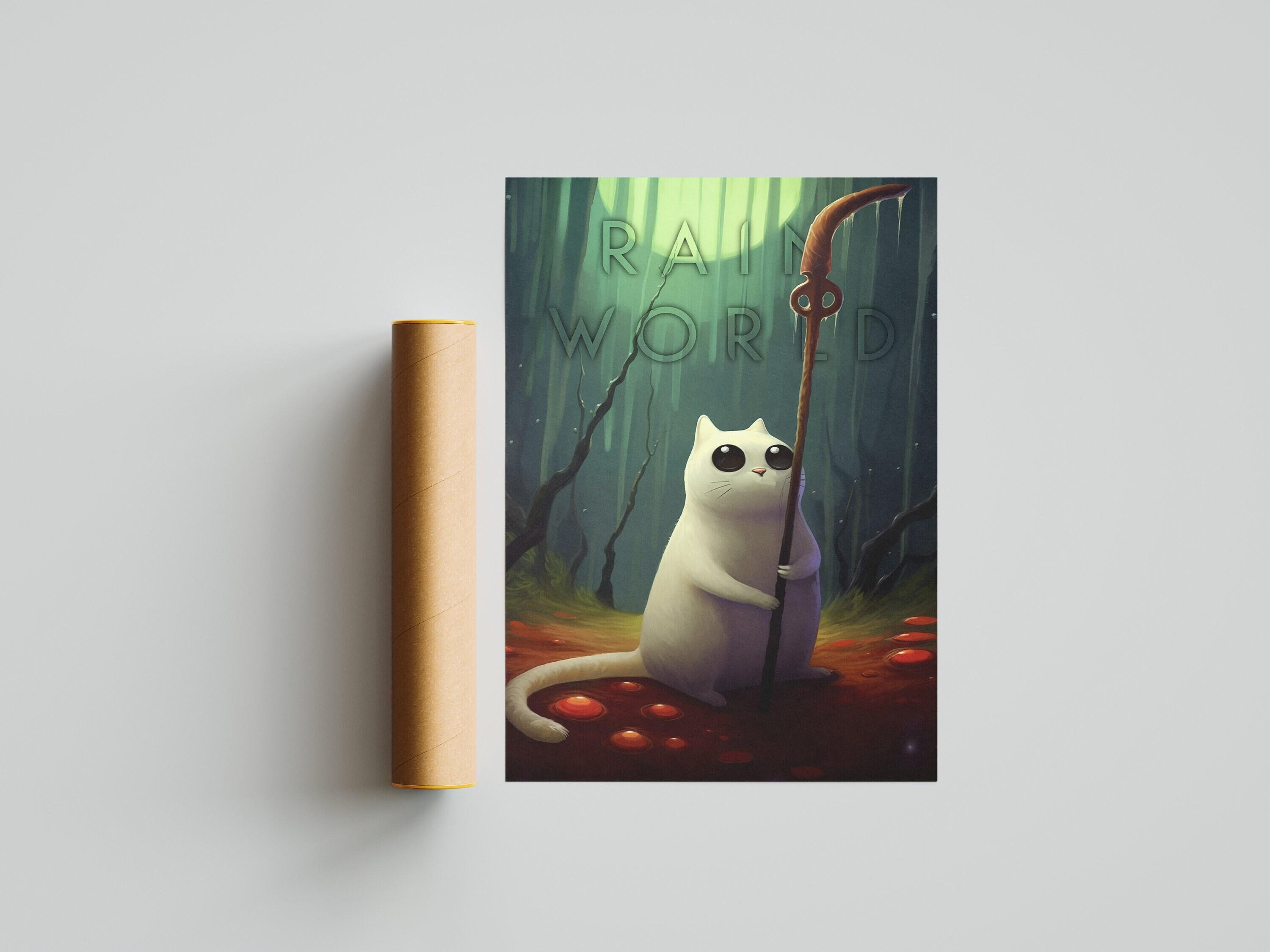 Slug Cat Rain World Poster Rain World Artwork Gaming Poster HD Color ...