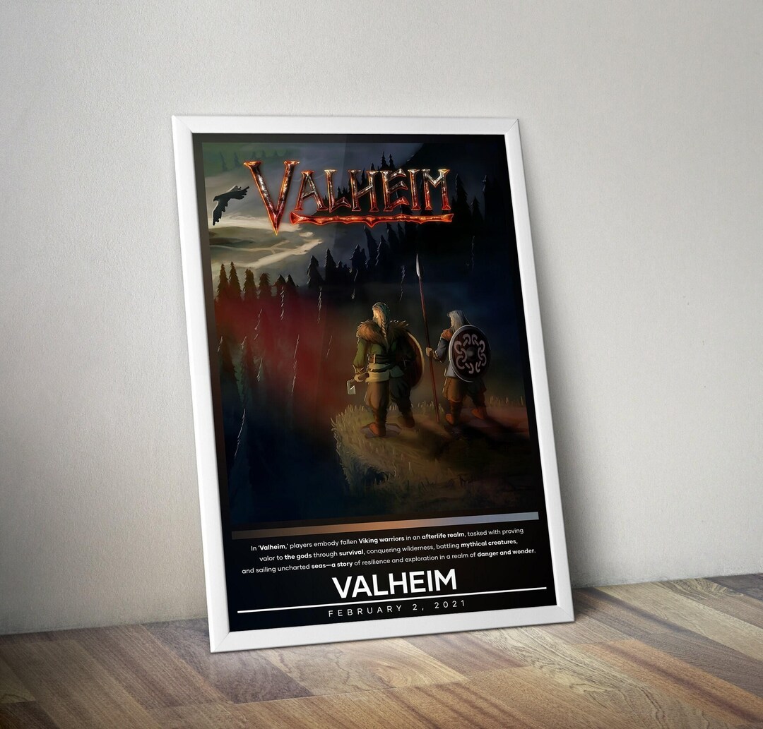 Valheim Poster Valheim Prints Gaming Poster 4 Colors Video Game Posters ...