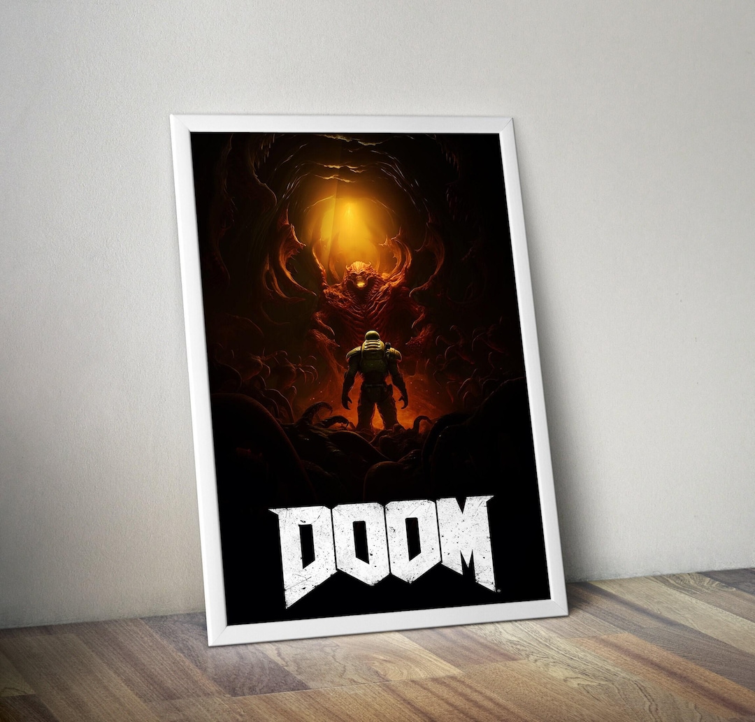 Doomguy Poster Doom Prints Gaming Posters Video Game Posters Wall Decor ...