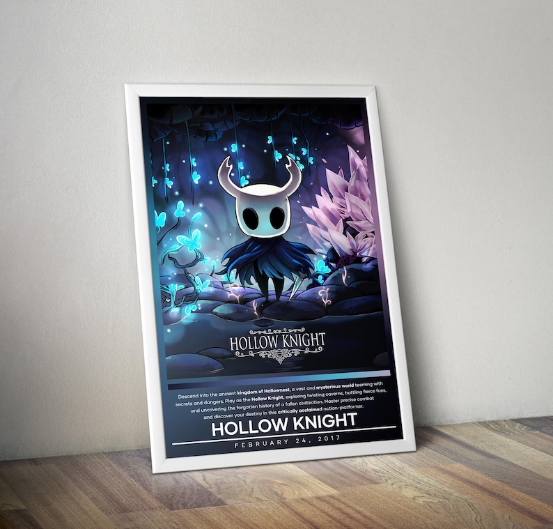 Hollow Knight Poster Hollow Knight Print Gaming Poster Print 4 Colors ...