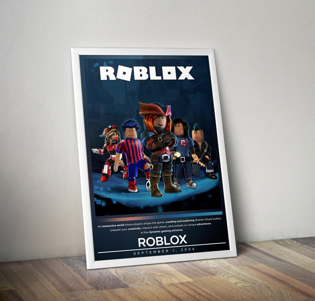 Roblox Poster Roblox Prints Gaming Poster 4 Colors Video Game Poster ...