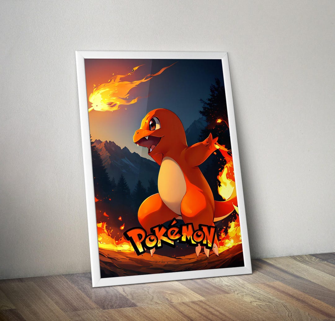 Charmander Charmander Poster Pokemon Artwork Gaming Poster HD Color ...