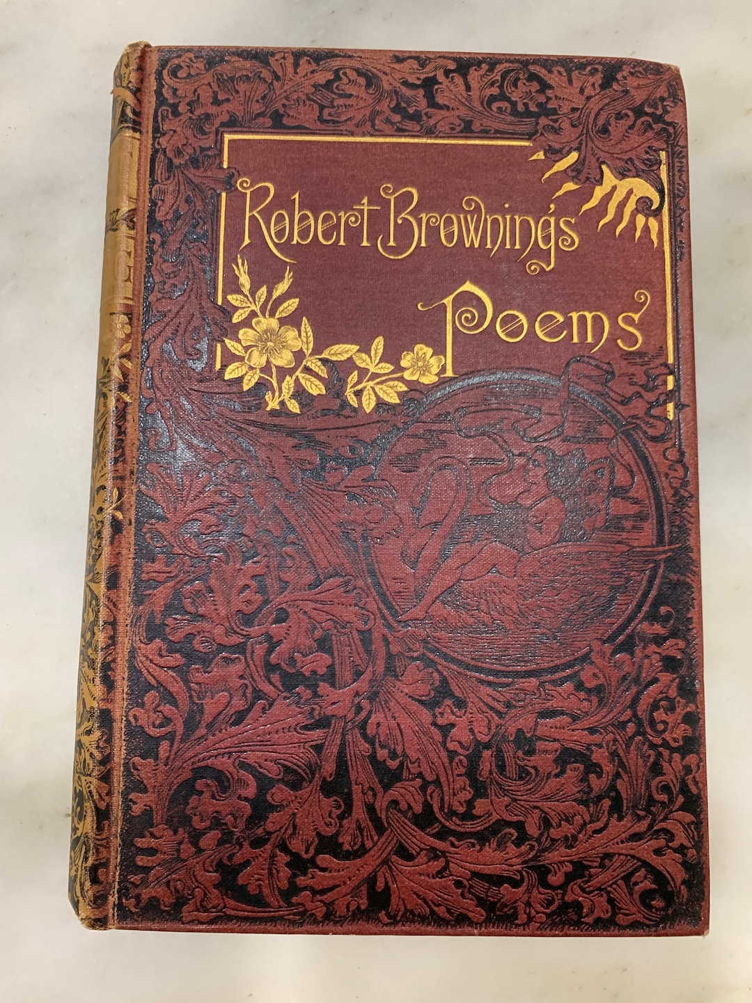 Robert Browning Poems 1872 Hardback Book With Dedication to Alfred ...
