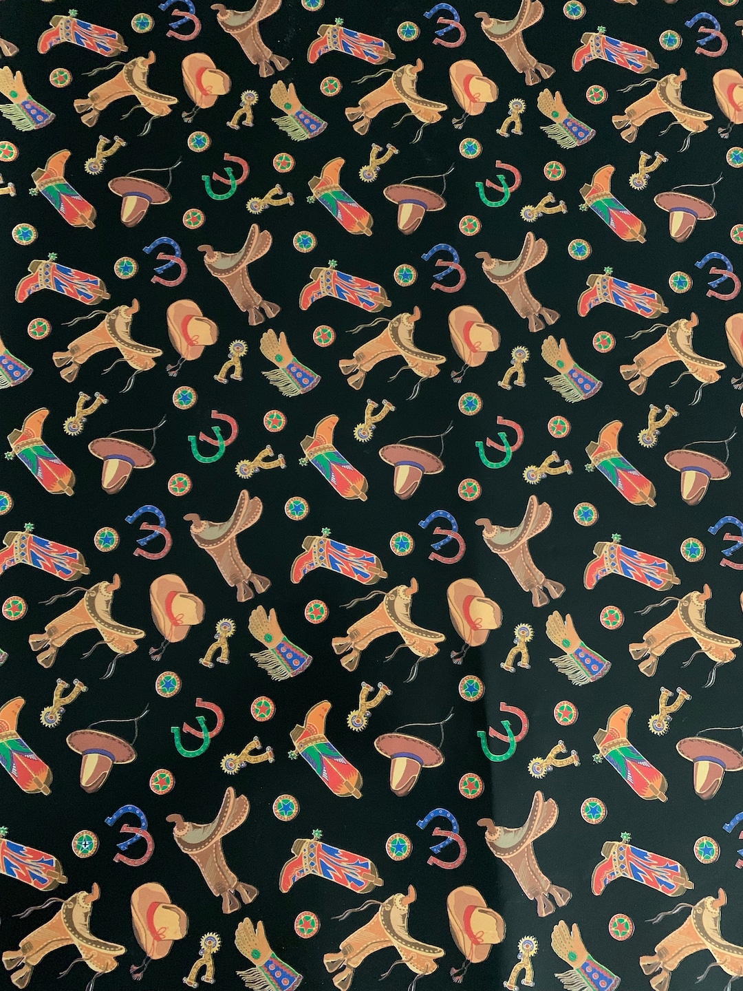 Wrapping Paper - Western Theme Cowboy, Juvenile - Etsy