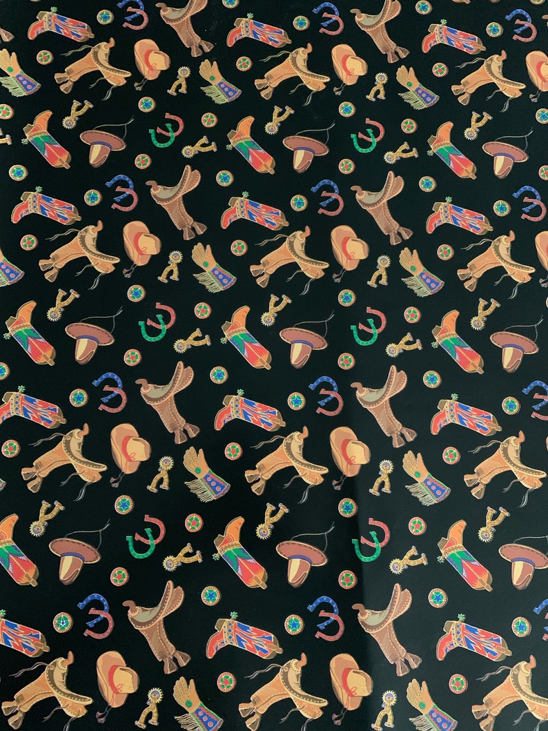 Wrapping Paper - Western Theme Cowboy, Juvenile - Etsy