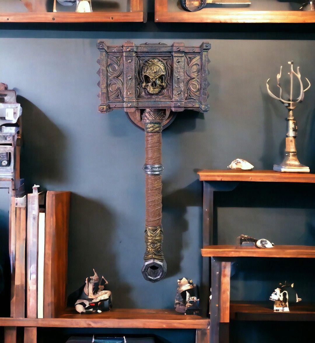 Butcher’s Meat Mallet With Wall Mount – Customizable Colors, Old Ages ...
