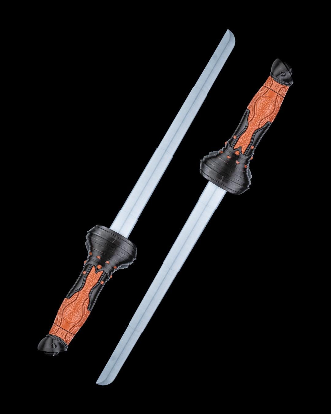 Twin Blades Collapsing Seperable Into 2 Sword One/two-handed Option ...