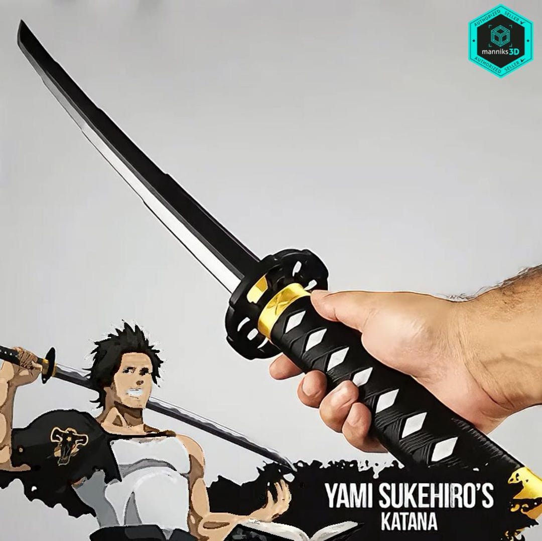 Yami Sukehiro’s Katana – Black Clover Anime Sword Prop - Etsy