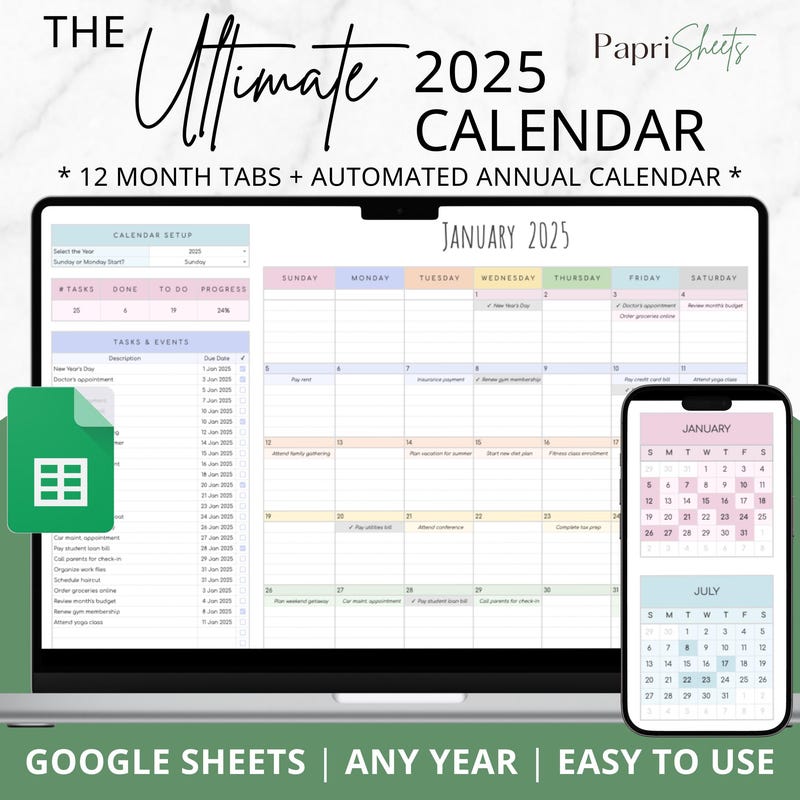 Summer Calendar - Etsy