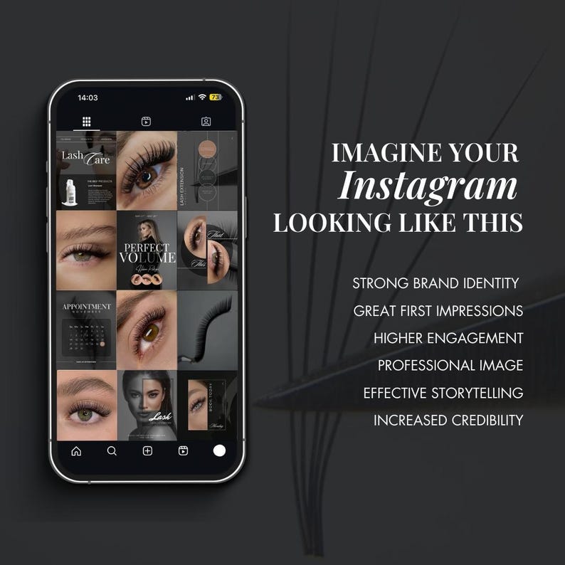 Lash Tech Instagram Templates: Social Media Posts (CANVA) - Etsy