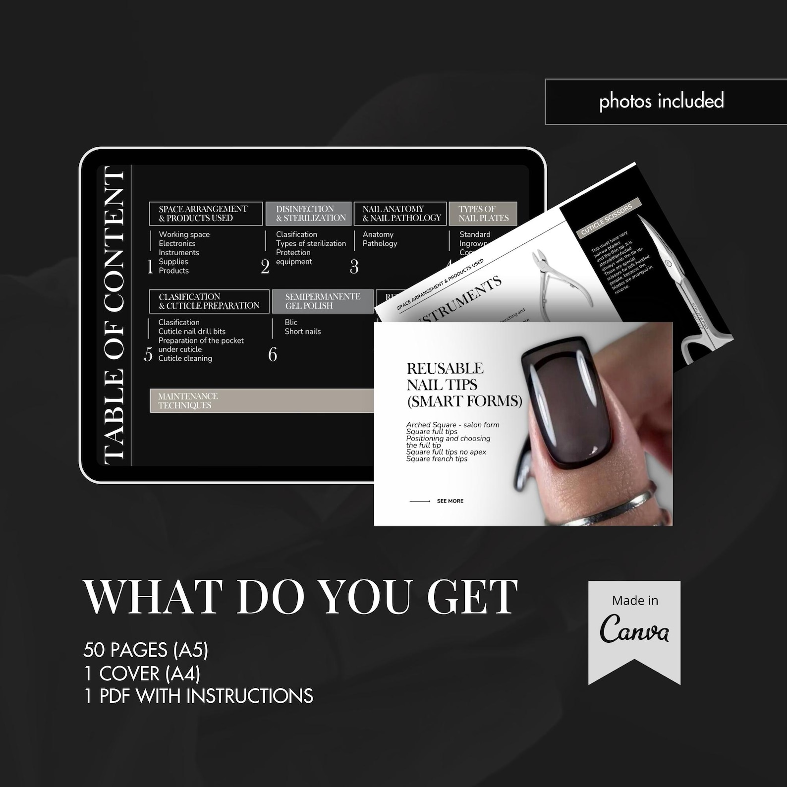 Nail Training Editable Guide Template Nail Tech Training Manual Nails ...