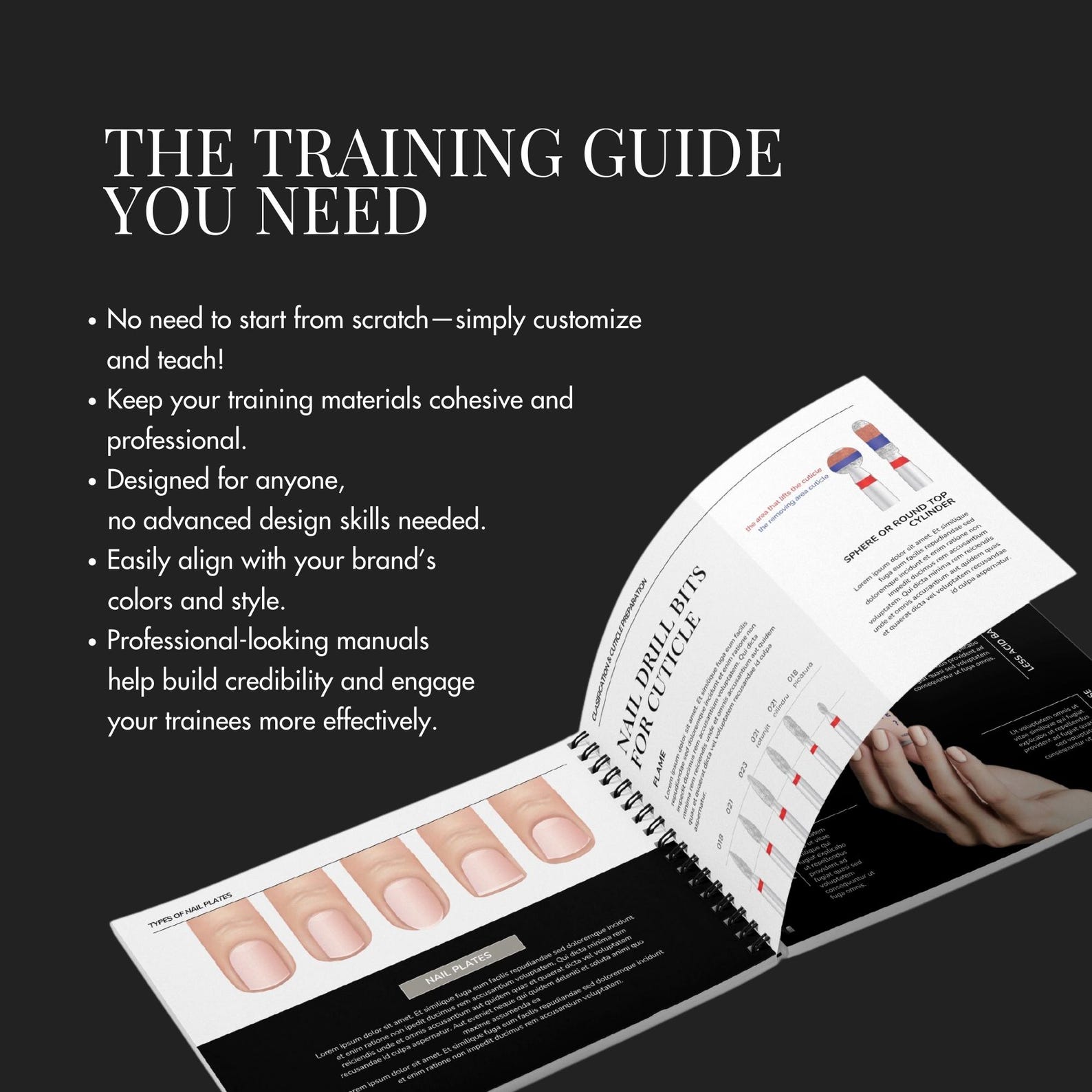 Nail Training Editable Guide Template Nail Tech Training Manual Nails ...