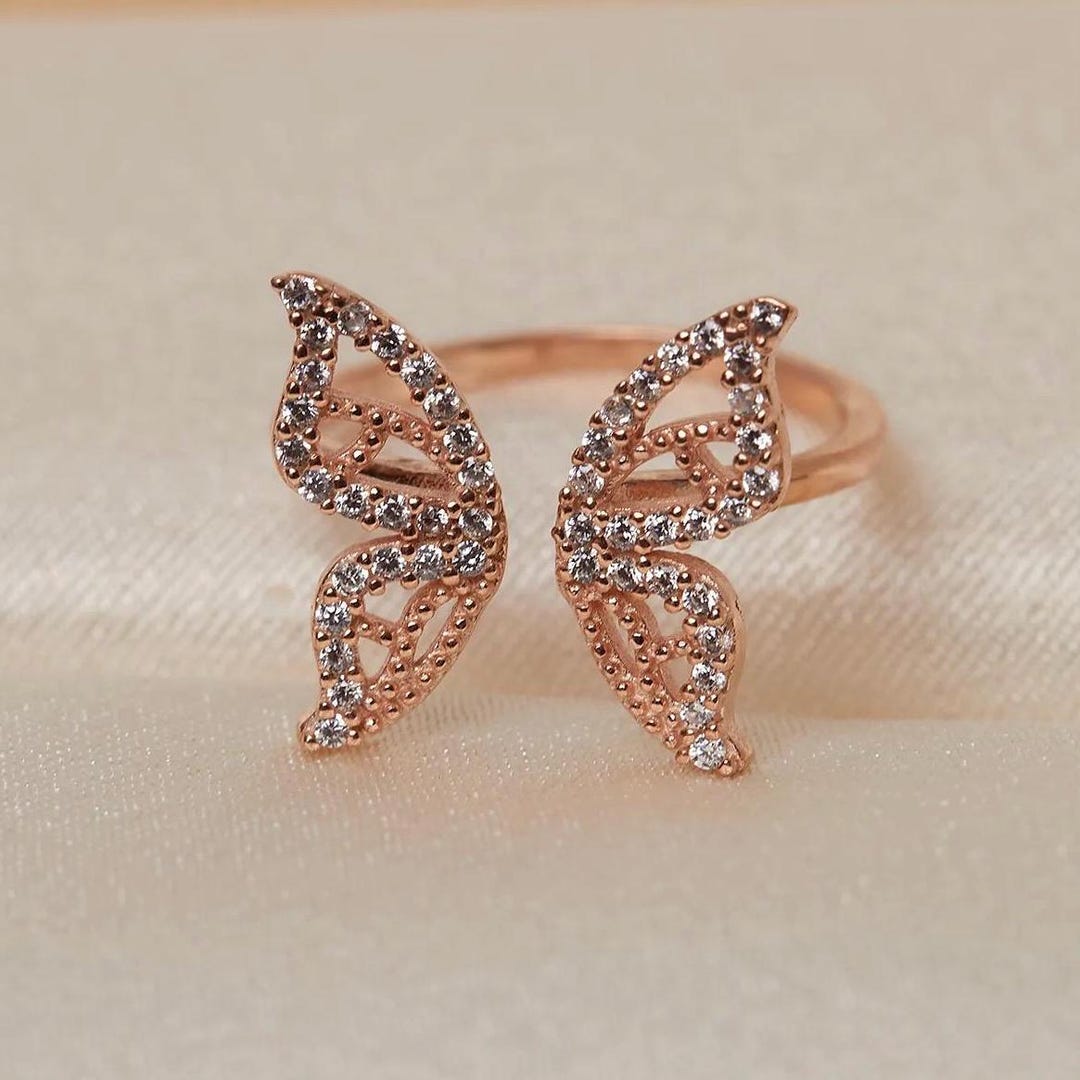 Sterling Silver Butterfly Ring, Womens Elegant Jewelry, Unique Gift ...