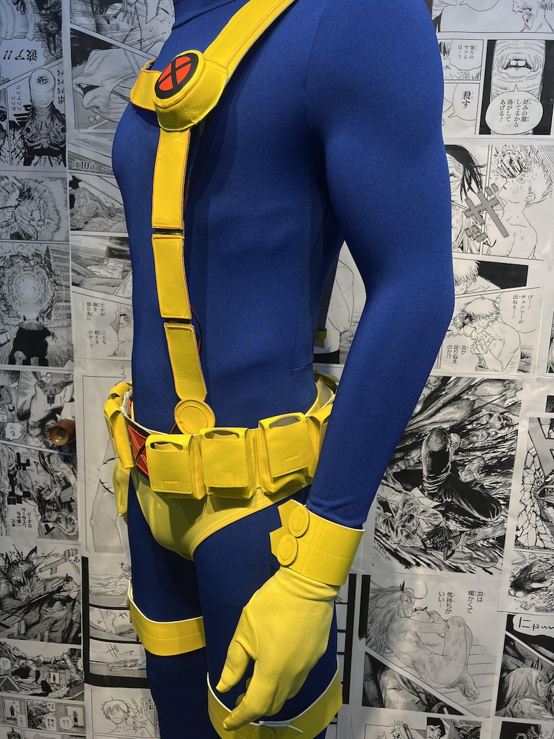 Cyclops Cosplay Costume,the X-men Cosplay Set: Blue and Yellow Classic ...