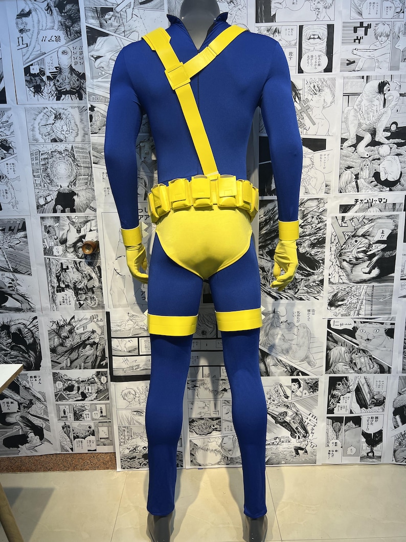 Cyclops Cosplay Costume,the X-men Cosplay Set: Blue and Yellow Classic ...