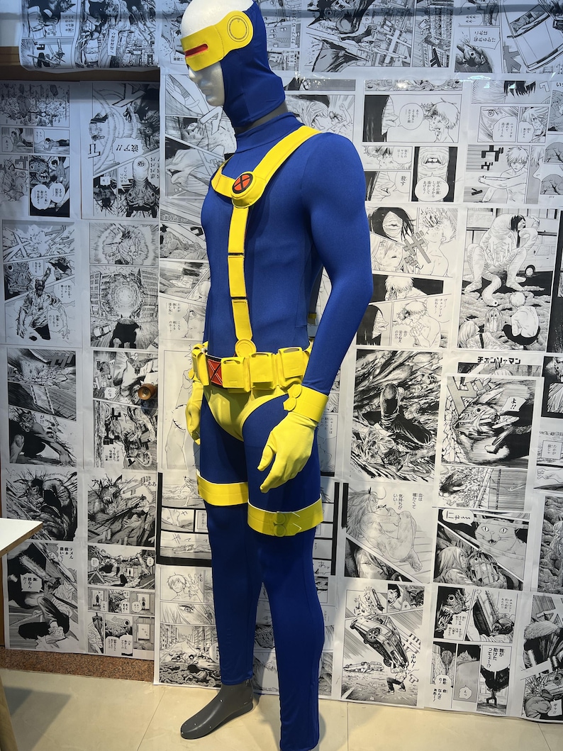 Cyclops Cosplay Costume,the X-men Cosplay Set: Blue and Yellow Classic ...