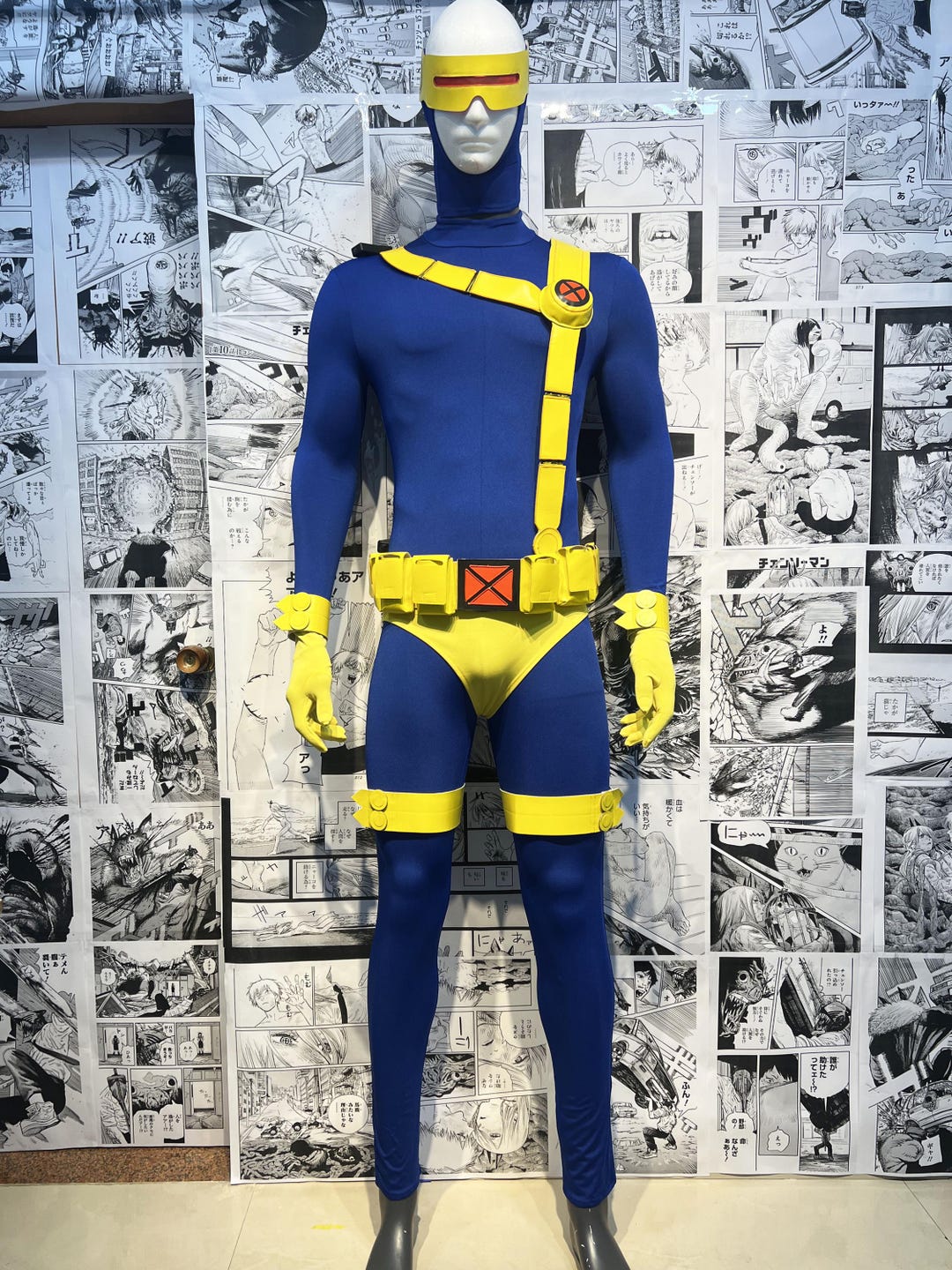 Cyclops Cosplay Costume,the X-men Cosplay Set: Blue and Yellow Classic ...