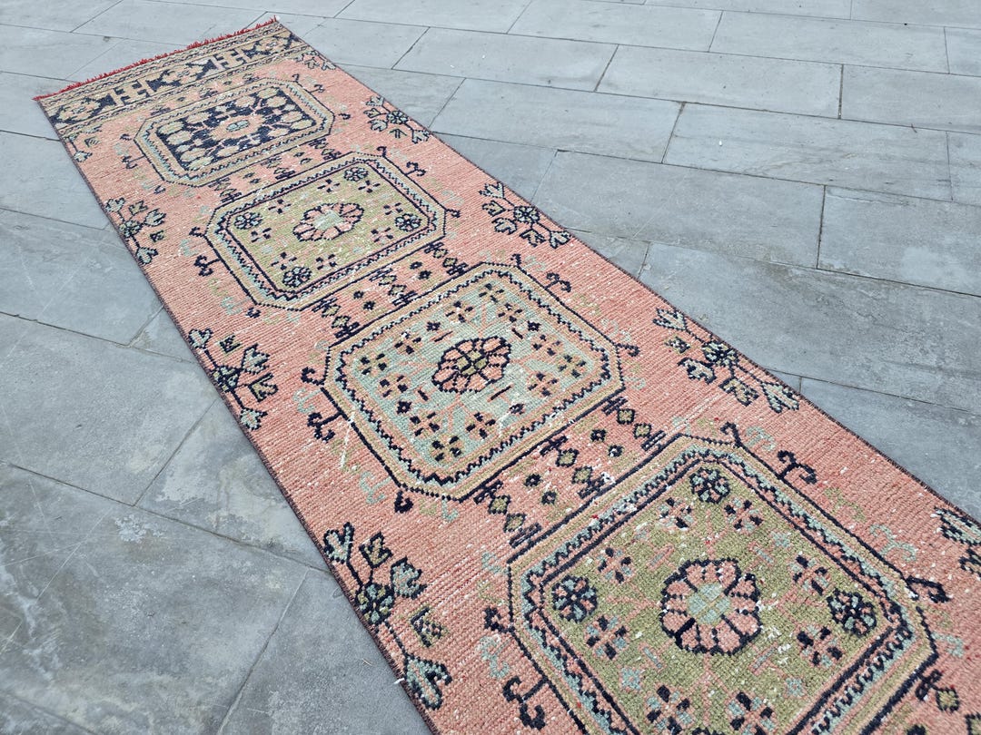 2'6" X 20'5" Extra Long Stair Runner Rug 3x20 Handmade Wool Distressed ...