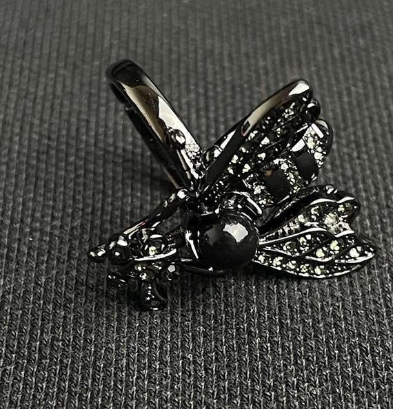Vintage Black Bee Christian Dior Ring Size 7 Etsy