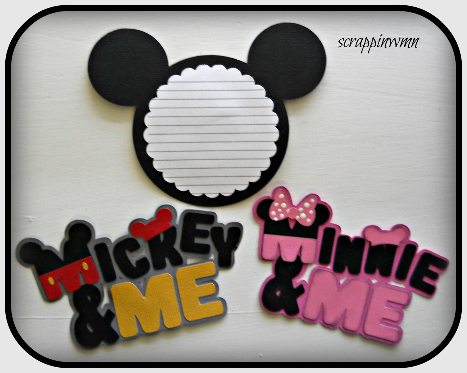 Scrapbook Premade Handmade Title and Jornal Paper Piecing Embellishment ...
