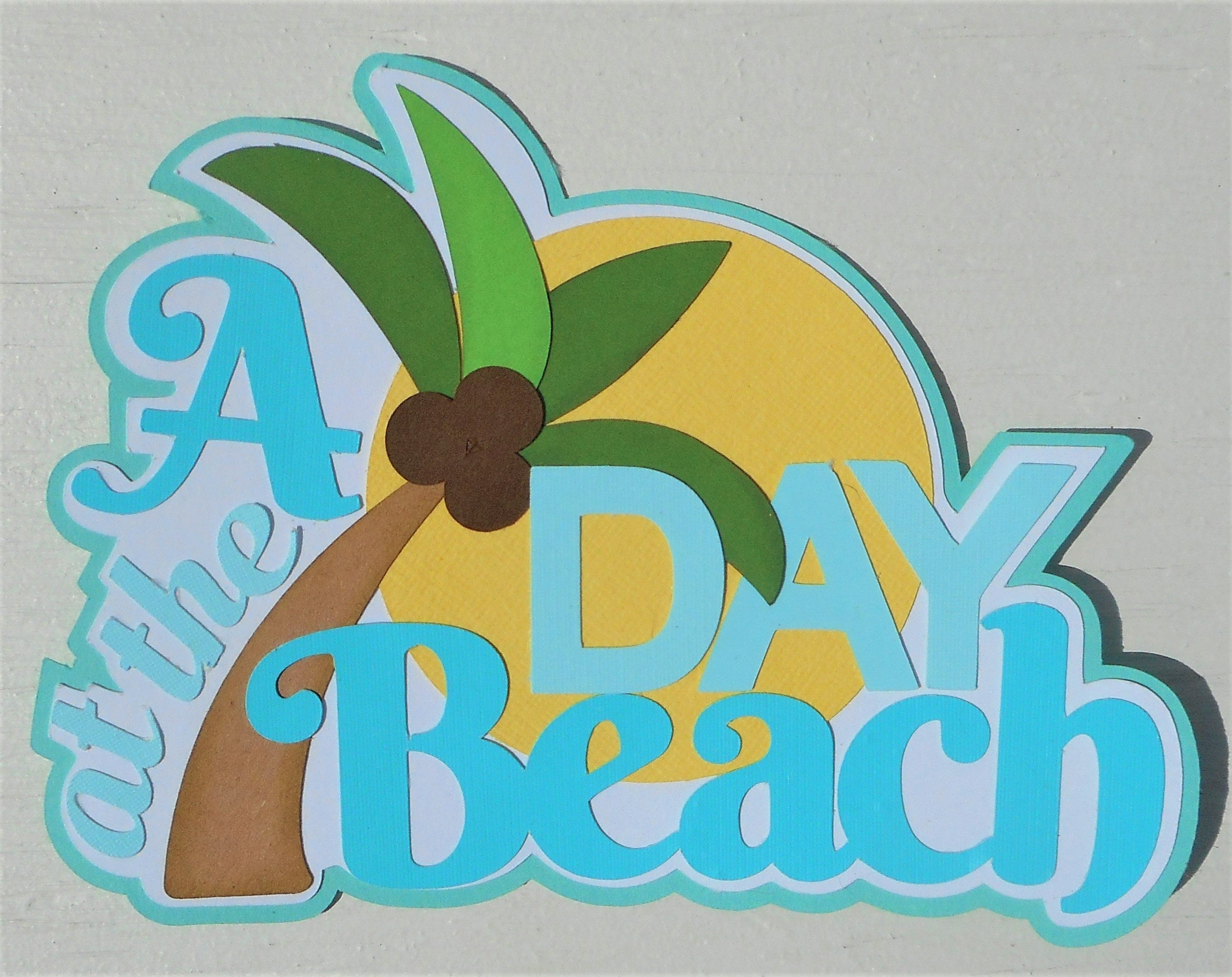Summer Beach Title 4 Cards Layouts Scrapbook Pages Embellishment Die ...