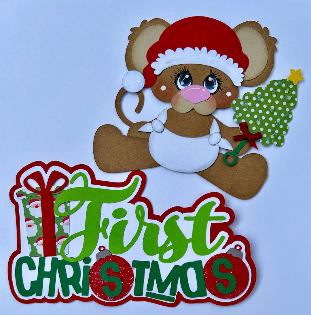 Christmas Baby Title Set 4 Scrapbook Pages, Layouts, Borders - Etsy
