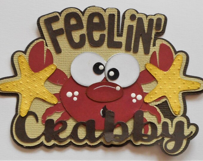 Embellishment Die Cut Premade Handmade Title 4 Scrapbook Page Card ...