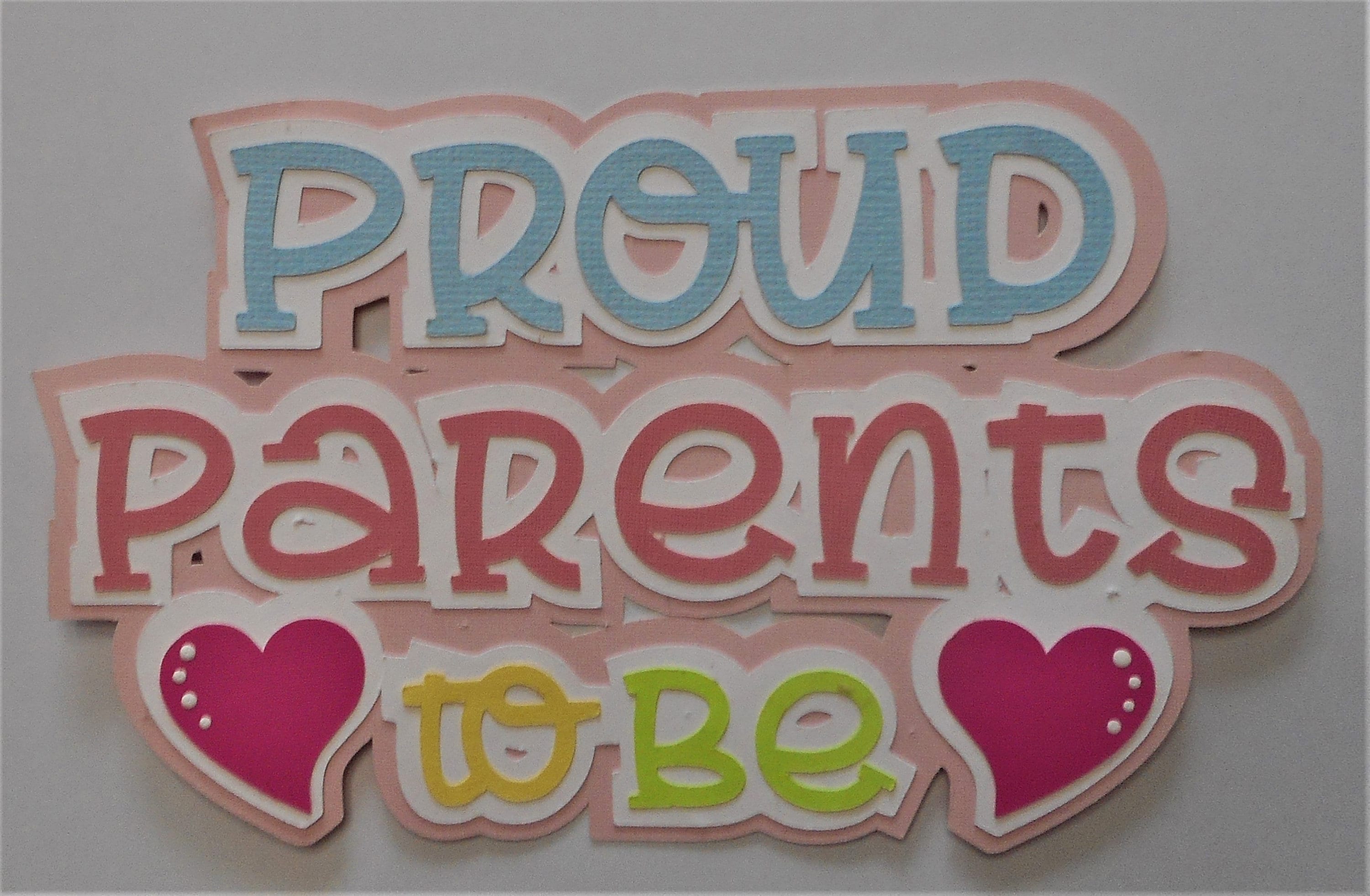 Baby Newborn Mom Handmade Scrapbook Title Embellishment Die Cut 4 Cards ...