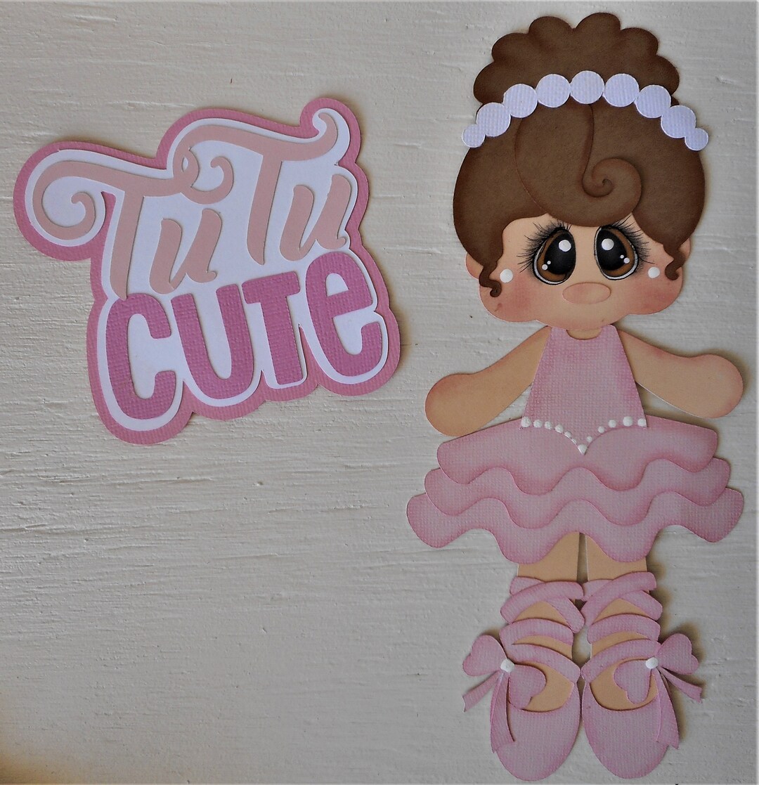 Girl Ballerina Scrapbook Handmade Premade Paper Piecing Embellishment ...