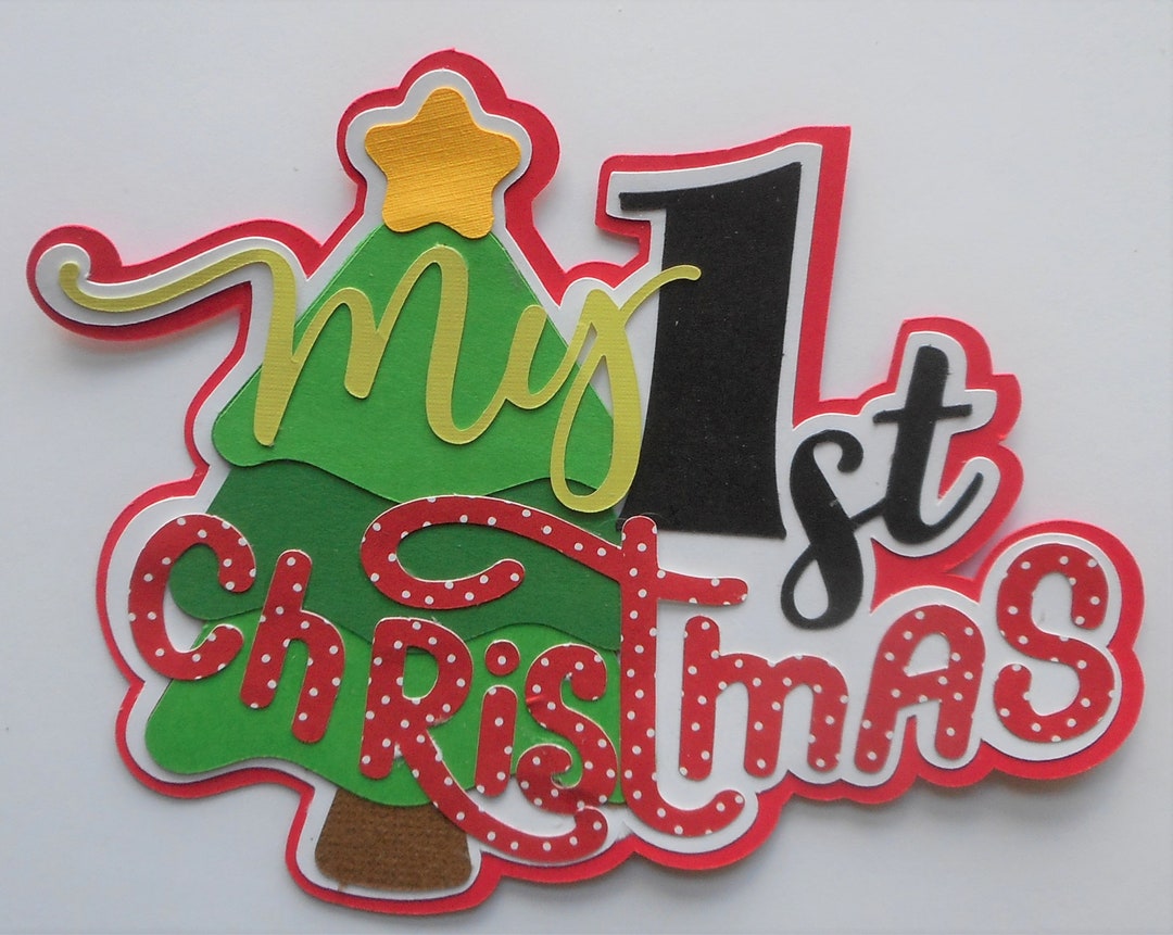 Baby Newborn First Christmas Embellishment Die Cut Handmade - Etsy
