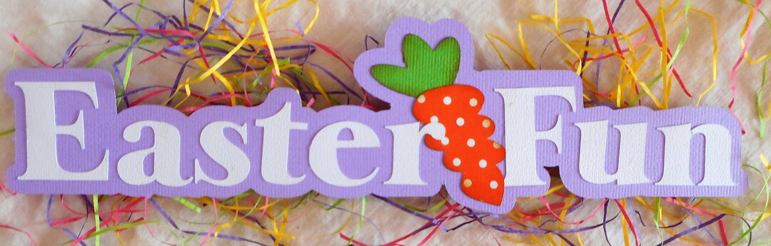 Easter Title Handmade Premade 4 Scrapbook Pages Embellishment Die Cut ...