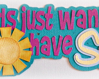 Summer Beach Title 4 Cards Layouts Scrapbook Pages - Etsy