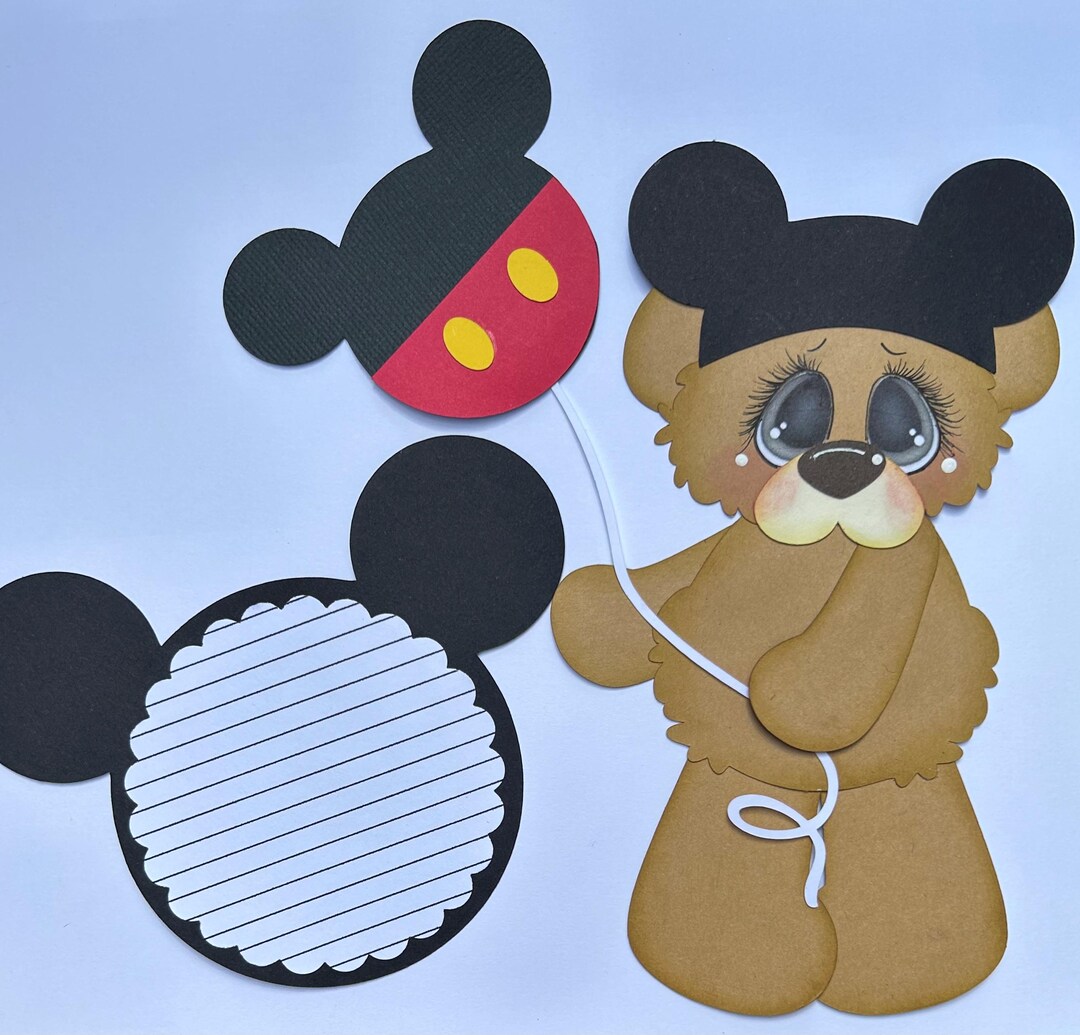 Tear Bear Scrapbook Paper Piecing Handmade Disney Theme - Etsy