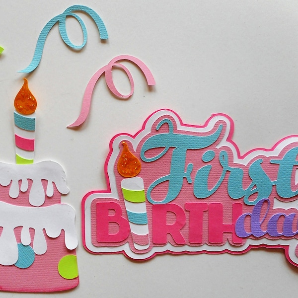 First Birthday Scrapbook Layout - Etsy