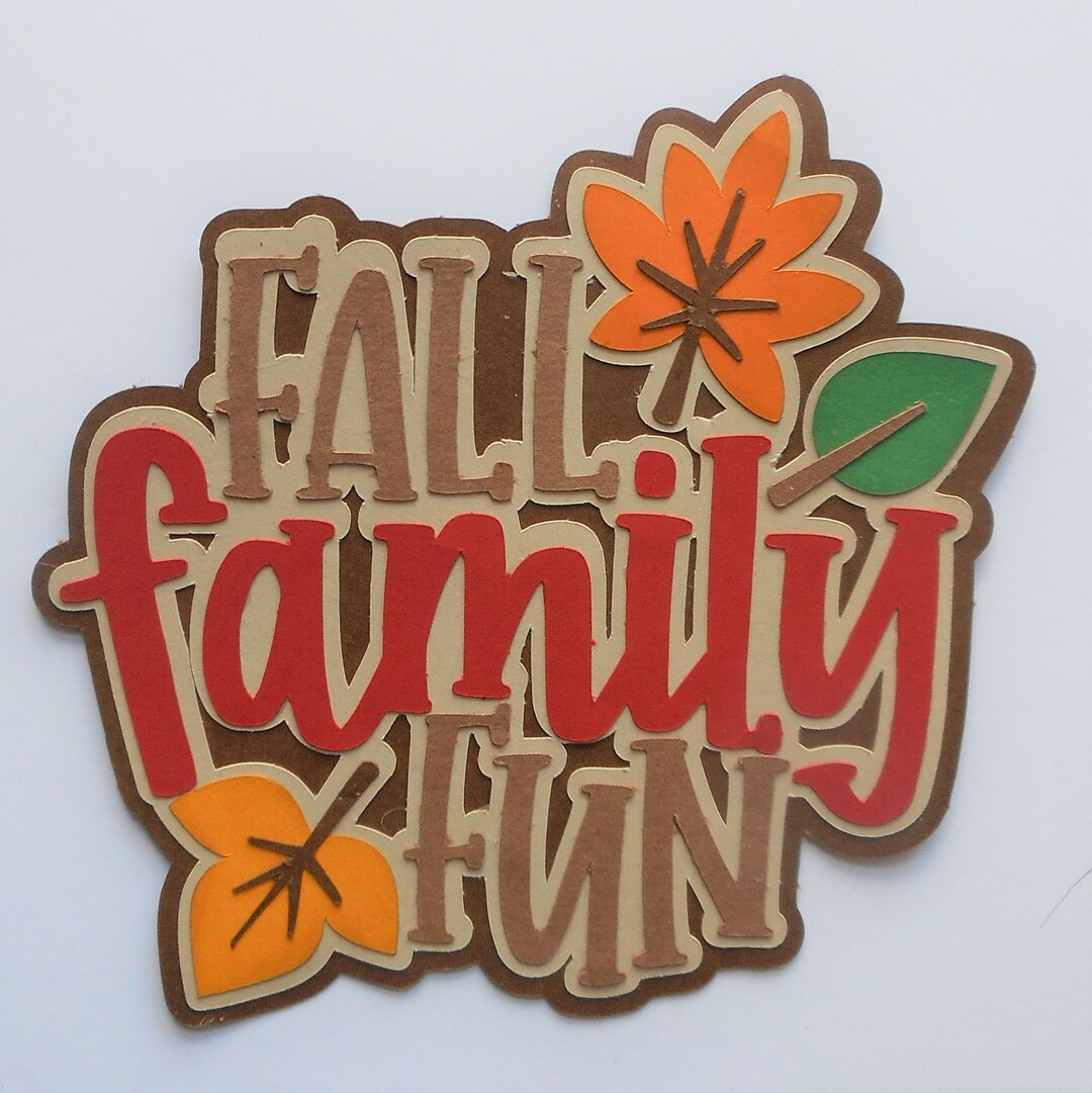 Fall Autumn Scrapbook Handmade Title for Cards Layouts Pages Borders ...