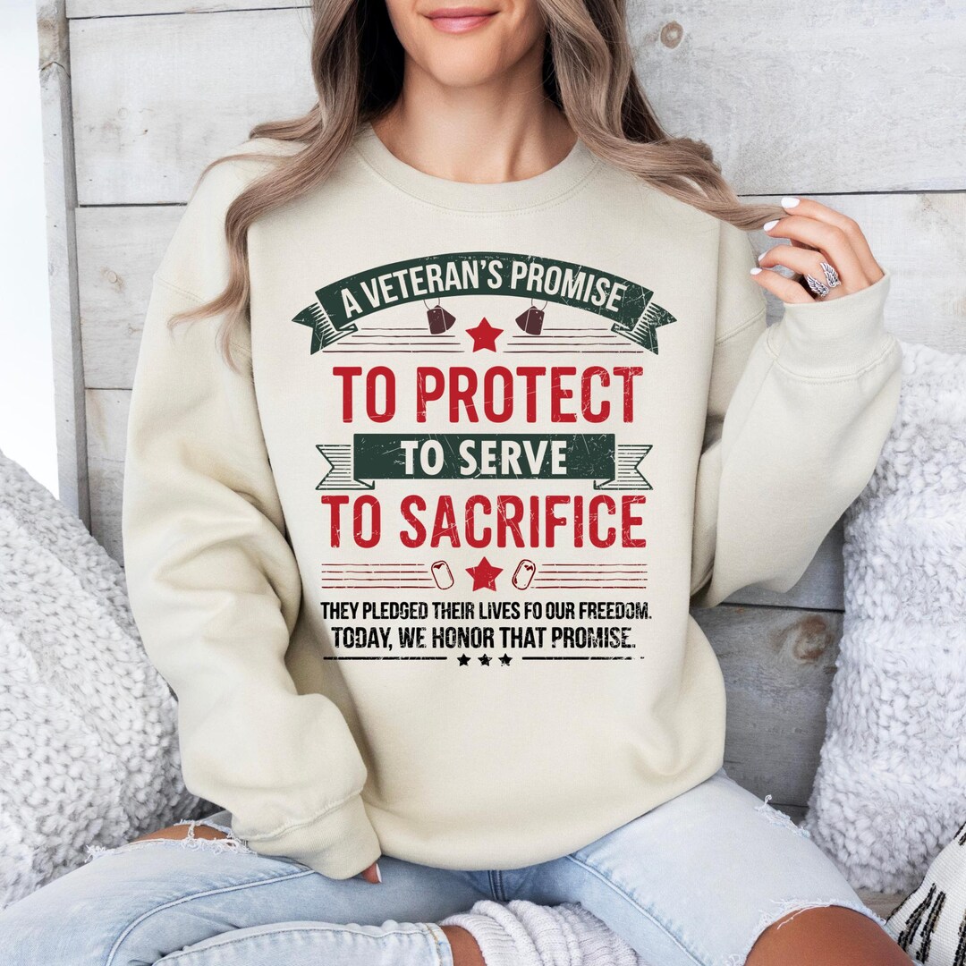Retro Veterans Design Png,a Veteran’s Promise:to Protect,to Serve,to ...