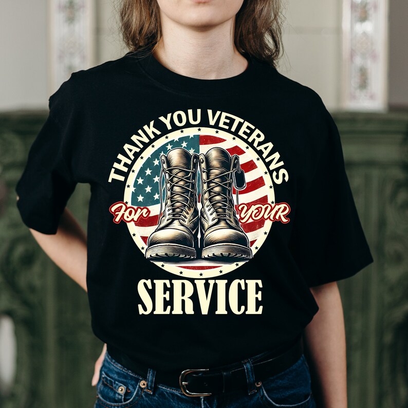 Retro Thank You for Your Service Png, Veterans Design Png, Sublimation ...